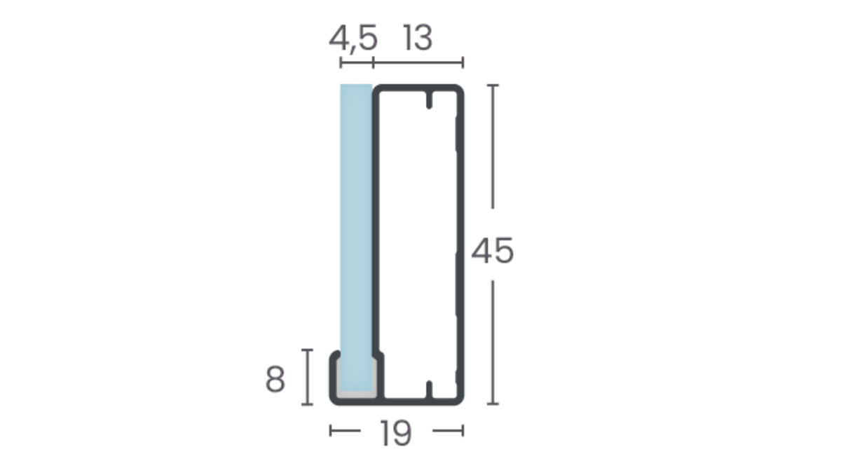 Perfil Alternativa 1036 Anodizado 3m - Perfil Alternativa 1036 ...