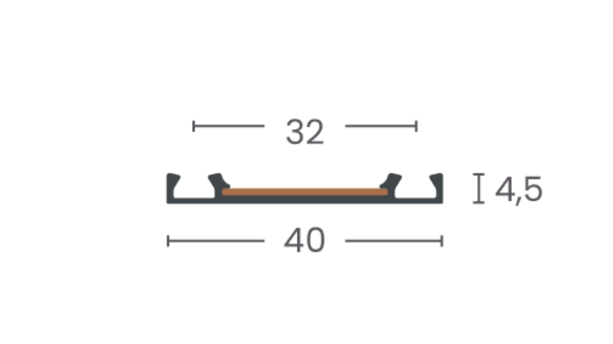 Perfil Trilho 1053 Anodizado Sem Jato 6m - Perfil Trilho Inferior 1053 ...