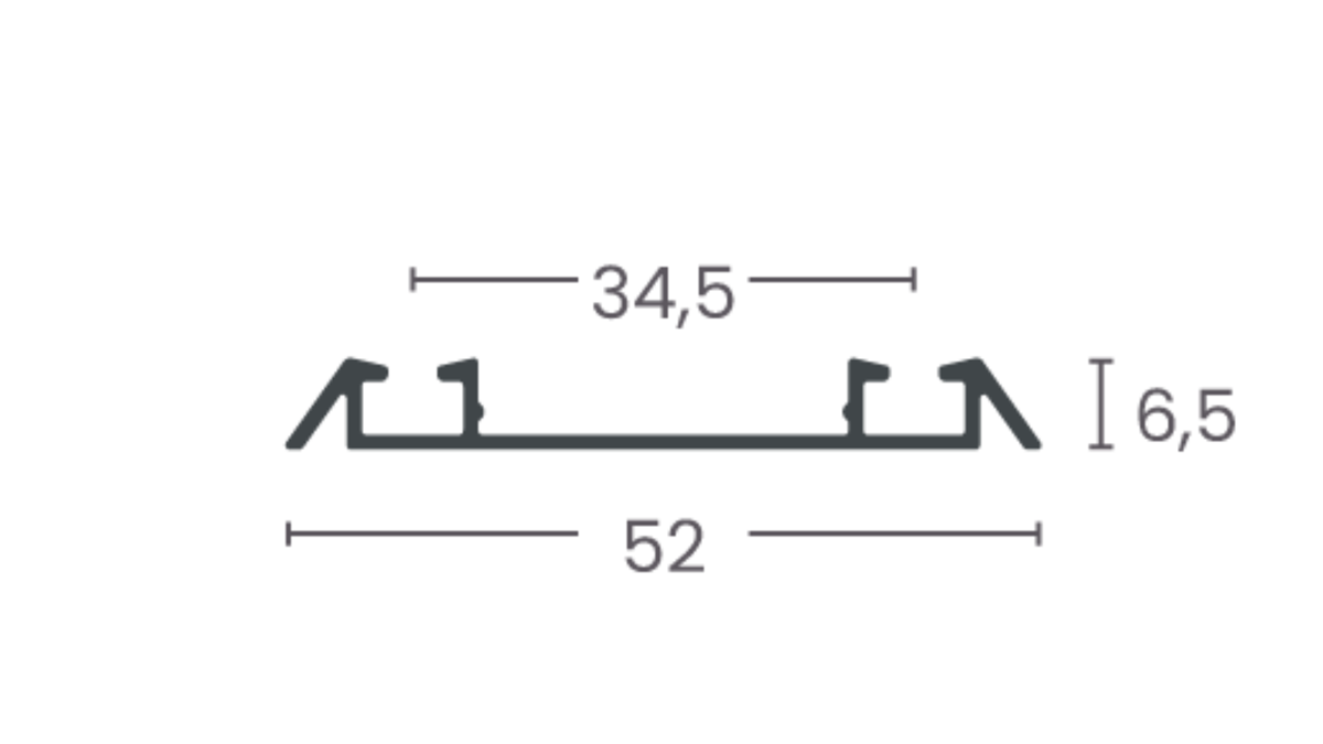 Trilho Inferior 2052 Inox Escovado 3m - Trilho Inferior 2052 Inox ...