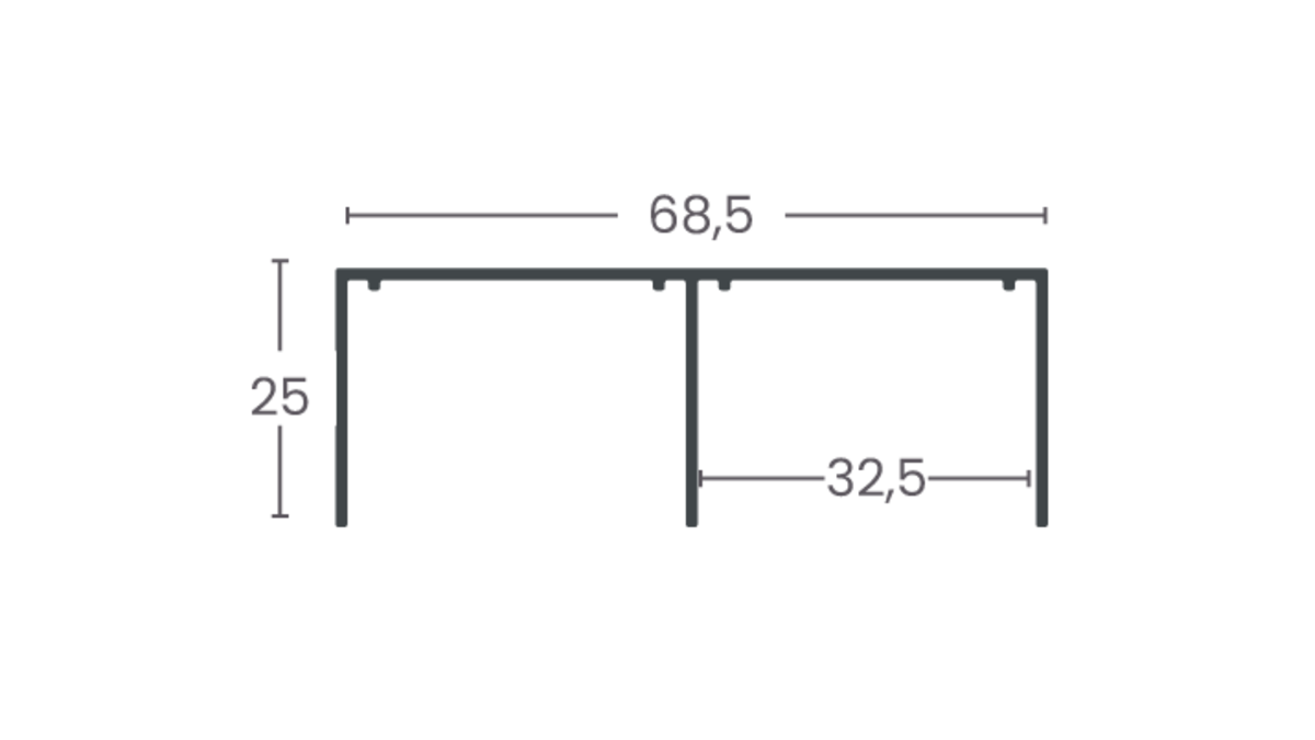 Trilho Superior 2057 Anodizado 3m - Trilho Superior 2057 Anodizado 3m ...