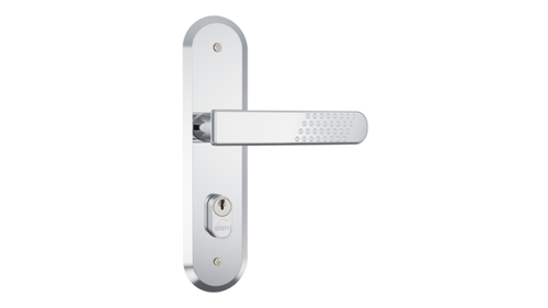 Fechadura Stam Externa Inox - Fechadura Stam Espelho Inox - STAM