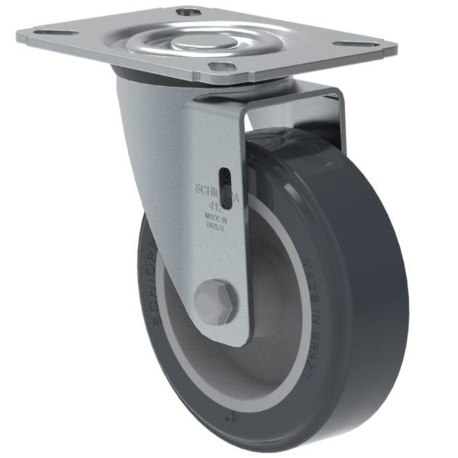 Rodízio Giratório GL412 65kg - Rodízio Giratório GL412 65kg - KMB INDUSTRIA